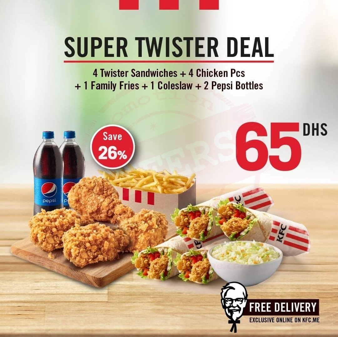KFC SUPER TWISTER DEAL. Avail the Best KFC Offer Now