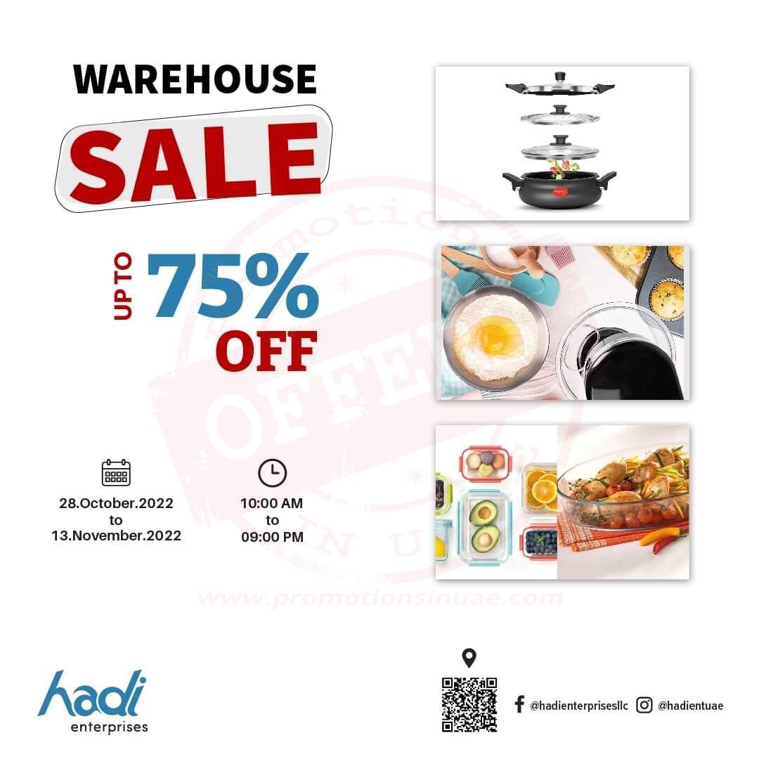 Biggest Sale is now Live. HADI WAREHOUSE SALE is back. ???? ??% ??? on ...